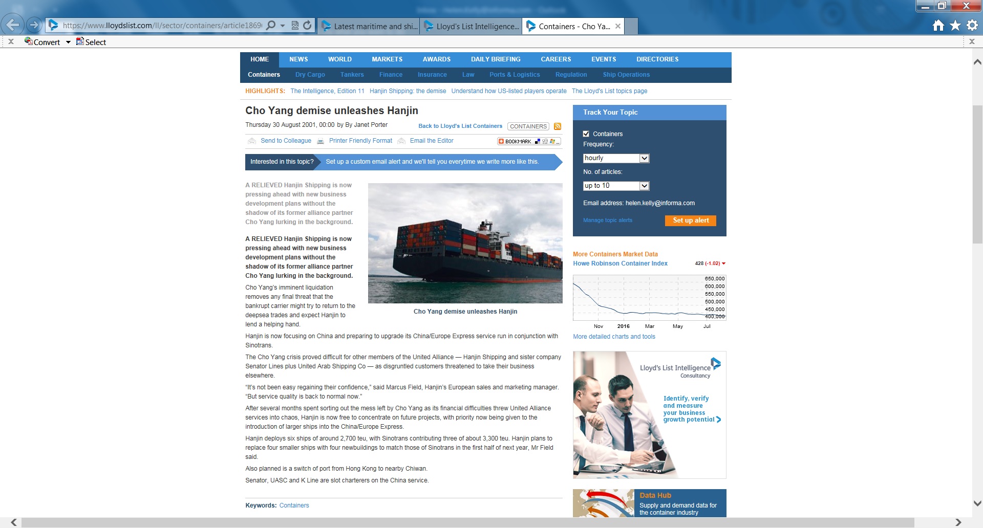 The ghost of Cho Yang :: Lloyd's List